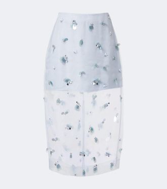 SIMKHAI Jupe midi Delilah &agrave; ornements
