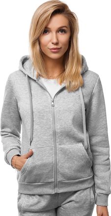 OZONEE Damen Kapuzenpullover Sweatjacke Sweatshirt Farbvarianten Kapuzenjacke Kapuzenpulli Langarm Kapuze Hoodie Sport Style Casual Fitness Basic Training JS