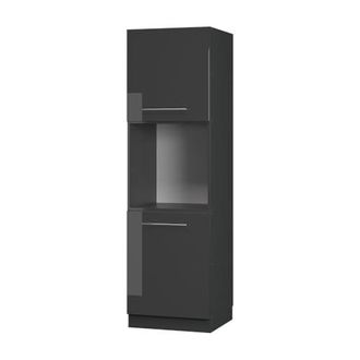 Vicco Meuble pour Four Fame-Line, Anthracite Haute Brillance, 60cm Ouvert