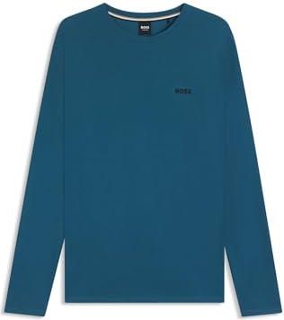 BOSS Hommes Waffle LS-Shirt T-Shirt de Pyjama en Coton m&eacute;lang&eacute; &agrave; la Structure gaufr&eacute;e