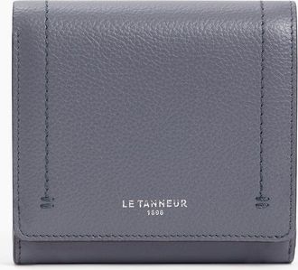 Le Tanneur Petit portefeuille &agrave; rabat Louison en cuir grain&eacute;