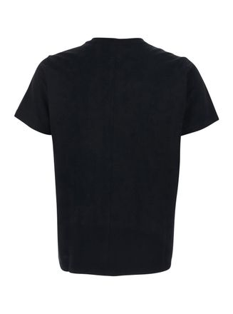 Rick Owens Mens T-Shirt Crew Neck Black Cotton T-Shirts And Polos