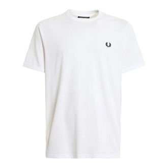 Fred Perry Homme, Tops, Blanc, Taille: M T-Chemises
