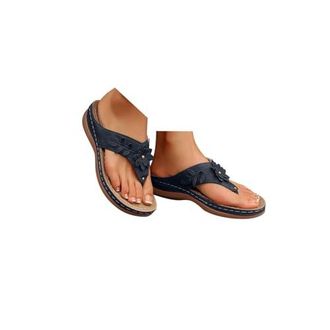 Generic Sandales orthop&eacute;diques pour femme - Tongs confortables avec soutien de la vo&ucirc;te plantaire - Sandales d&eacute;t&eacute; d&eacute;contract&eacute;es - Sandales compens&eacute;es habill&eacute;e