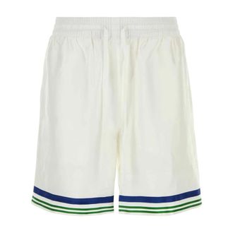 Casablanca Homme, Shorts, Blanc, Taille: 2XL Silk Twill Drawstring Shorts