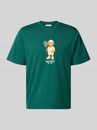 Review Regular Fit T-Shirt mit Logo-Print