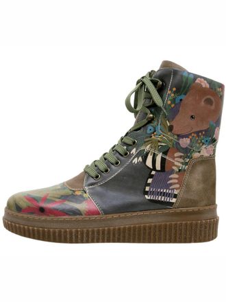 Dogo Schn&uuml;rstiefel DOGO Future Boots - Bear and Flowers