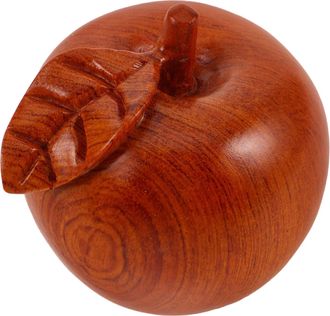 BESPORTBLE Handgefertigte Holz-Apfel-Figur Realistische Tischdekoration Geschnitzte Holzskulptur als Weihnachts K&uuml;chendekor Vielseitiges Sammlerobjekt f&uuml;r B&uuml;ro u