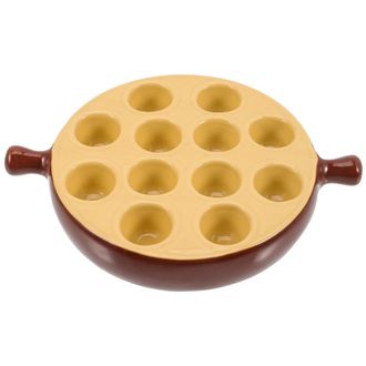 Vosarea Escargot Backplatte Keramisch Servierplatte f&uuml;r Schneckengerichte Hochwertige Hitzebest&auml;ndige Schale mit Glatter Oberfl&auml;che f&uuml;r Einfache und Lange