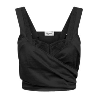 Blugirl Femme, Tops, Noir, Taille: 40 FR Top fini en dentelle