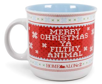 Silver Buffalo Home Alone Keramiktasse mit Aufschrift Merry Christmas Ya Filthy Animal, für Kaffee, Tee, heiße und kalte Getränke, Fassungsvermögen: 590 ml