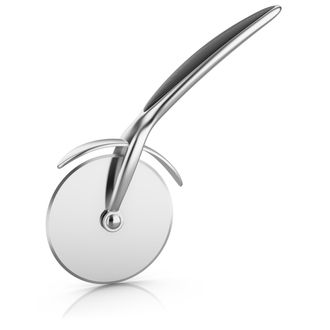 Arendo Pizzaschneider Pizzaroller aus Edelstahl - professionelles K&uuml;chenwerkzeug - lebensmittelecht - ergonomischer Griff - Fingerschutz - sp&uuml;lmaschinengeeig