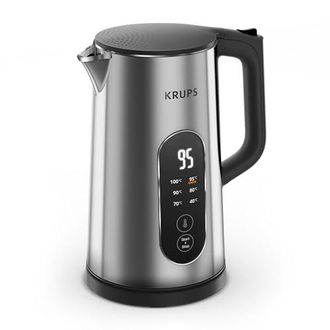 Krups Krups Selection, Bouilloire &eacute;lectrique, 6temp&eacute;ratures, Affichage en temps r&eacute;el, Maintien au chaud de 30minutes, BW871DF0, M&eacute;tal