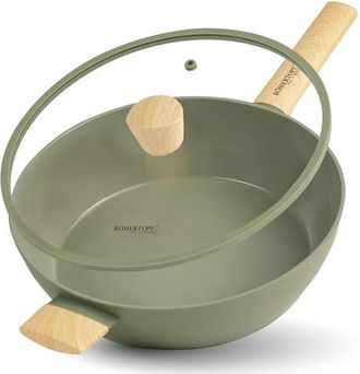 R&ouml;mertopf Frittierpfanne 30 cm mit Glasdeckel, 4,4 l Fassungsverm&ouml;gen, Aluminium mit Keramik Antihaftbeschichtung, f&uuml;r alle Herdarten inklusive Induktion geeign