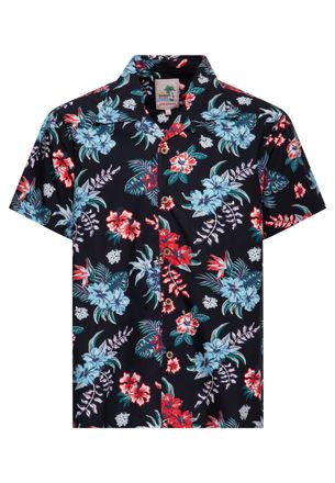 King Kerosin Herren Hawaiihemd Hibiscus