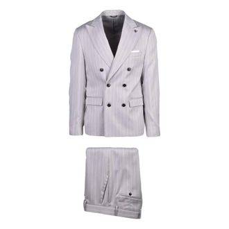 Daniele Alessandrini Homme, Costumes, Gris, Taille: L Giacca Doppiopetto