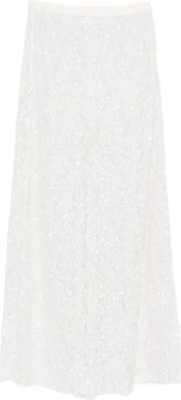 P.A.R.O.S.H. P.a.r.o.s.h., Femme, Jupes, Blanc, Taille: 38 FR Gonna Ricamata D630559