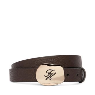 Tommy Hilfiger G&uuml;rtel Tommy Hilfiger Th Plaque 2.5 Pebble AW0AW19152 Braun