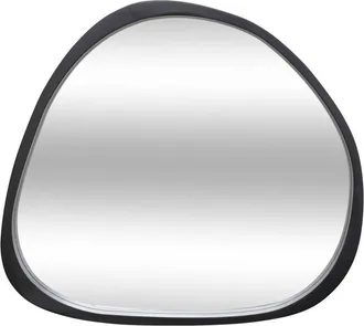 Atmosphera Atmosphera - Miroir mural organique wayne dans un cadre noir, 56,5 x 63 cm