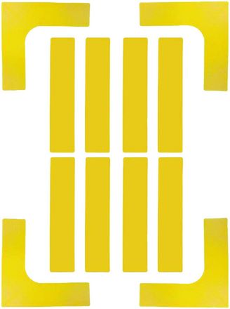 Generic Court Line Durable Marker Set | Pickleball und Sporttraining, windfestes Feldzubehör für Schule, Outdoor, Einfahrt, Garten, 34 x 7,5 cm