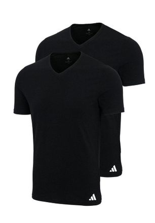 adidas Performance Poloshirt T-Shirt Basic V-Neck 2P (Packung, 2-tlg., 2er-Pack)