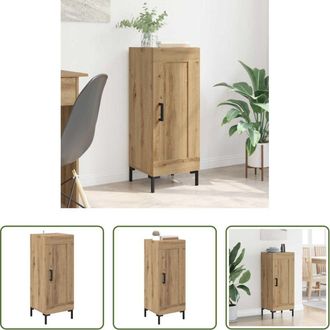 vidaXL Wohnzimmer Sideboard - Sideboard Olden Artisan-Eiche 34,5 x 34 x 90 cm