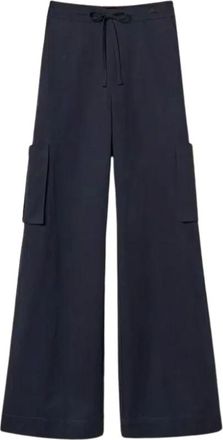 Twinset Femme, Pantalons, Bleu, Taille: 34 FR Pantalon Cargo Large