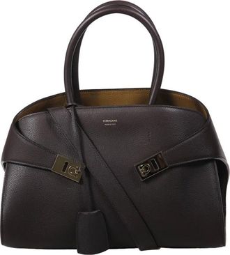 Ferragamo Femme, Sacs, Brun, Taille: ONE Size Hug Soft Bicolor Bag