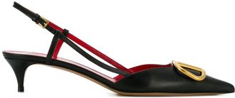 Valentino Garavani Hohe Schuhe - Vlogo Signature Slingback Pumps Black - Gr. 35,5 (EU) - in Schwarz - f&uuml;r Damen