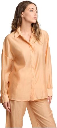 Kocca Femme, Blouses et Chemises, Orange, Taille: 44 FR Chemisier &agrave; manches longues pour toutes occasions