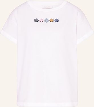 Rich & Royal T-Shirt Mit Schmucksteinen weiss