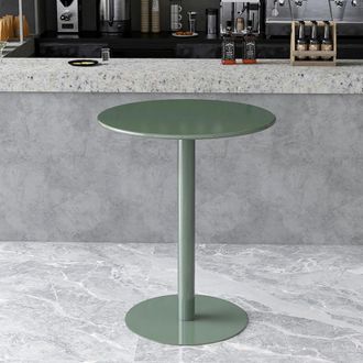 Generic Kleiner runder Bartisch, moderner Bistrotisch mit Tischplatte aus Metall und stabilem Gestell, geeignet f&uuml;r K&uuml;che, Wohnung und kleine R&auml;ume