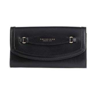 The Bridge Lederbrieftasche mit Knopfverschluss - - Accessories - Damen - Schwarzk - ONE SIZE