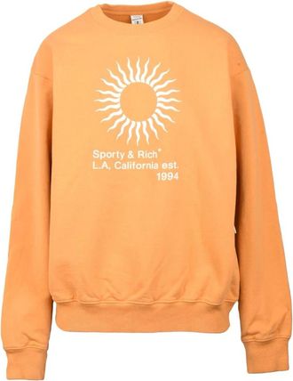 Sporty & Rich Femme, Sweatshirts et sweats &agrave; capuche, Orange, Taille: 40 FR Felpa SweaT-shirt