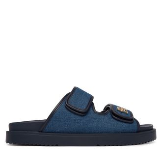 Tommy Hilfiger Pantoletten Tommy Hilfiger Double Strap Denim Sandal FW0FW09123 Blau