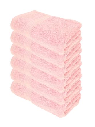 Julie Julsen Bio Handtuch-Set, 6 Handtücher in 32 Farben erhältlich weich und saugstark Babyrosa 50x100 cm