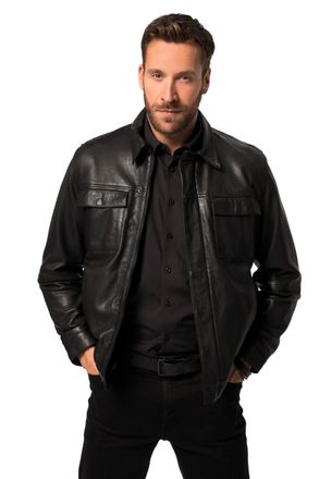 JP1880 Herren große Größen Übergrößen Menswear L-8XL Lederjacke, Leder, Lammnappa, viele Taschen schwarz 7XL 823162100-7XL