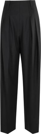 Victoria Beckham Femme, Pantalons, Noir, Taille: 36 FR Pantalon taille haute cinch noir