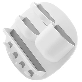 Angoily Wandmontierter Badezimmerregal Organizer Mit DREI F&auml;chern Einer Ablage Und Vier Haken F&uuml;r Ordnung Bei Badutensilien Aus Robustem Kunststoff Platzspare