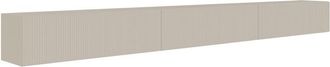 Selsey Selsey Veldio - TV-Lowboard h&auml;ngend mit geriffelten Fronten, 300 cm, greige