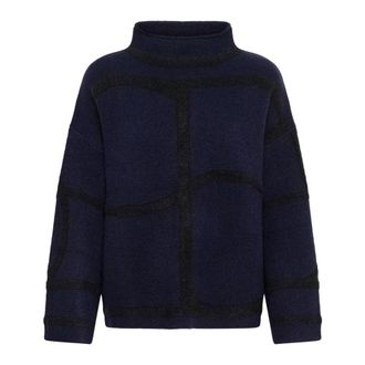 Soaked In Luxury SLSorea Mono Pullover - - Knitwear - Damen - Blau - M