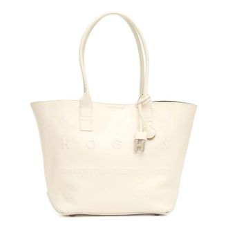 Hogan Shopping Bag mit Adress-Logo - - Bags - Damen - Wei&szlig; - ONE SIZE