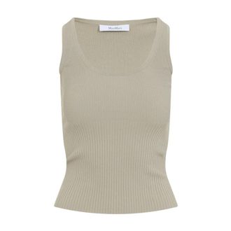 Max Mara Femme, Tops, Beige, Taille: 34 FR Ribbed Knit Tank Top