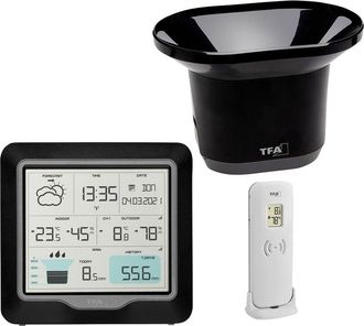 TFA Dostmann Tfa Dostmann - rain pro 35.1160.01 Funk-Wetterstation Vorhersage f&uuml;r 12 bis 24 Stunden Anzahl Sensoren
