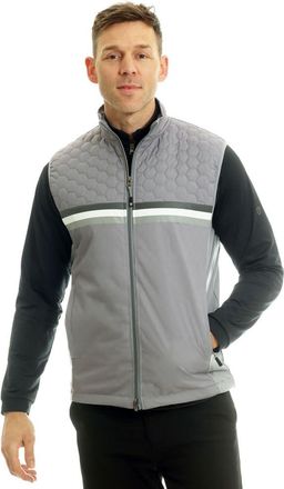 Island Green Herren Wattierte Steppweste Weste Weste (1er Pack), grau, 3XL