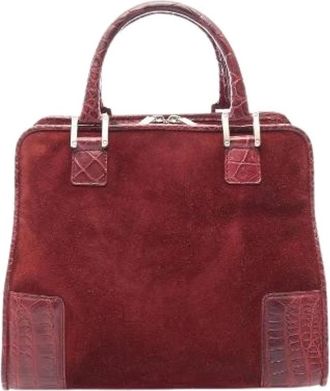 Loewe Sac &agrave; main en cuir Pre-owned Amazona - Femme - Pre-owned - Rouge - Taille: ONE Size