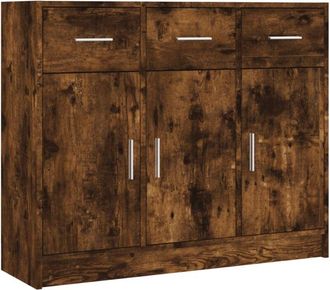 vidaXL Sideboard Räuchereiche 91x28x75 cm Holzwerkstoff Vidaxl