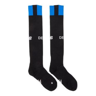 New Balance Atalanta BC Homme New Balance 26/27 Home Sock en Noir/Bleu, Polyester, Taille L