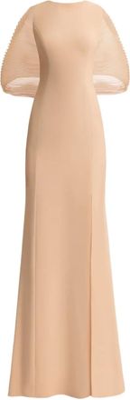 Gemy Maalouf Maxikleid mit Schleifendetail - Nude