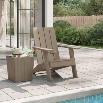 vidaXL Vidaxl - Adirondack-Gartenstuhl Hellbraun 75x88,5x89,5 cm Polypropylen